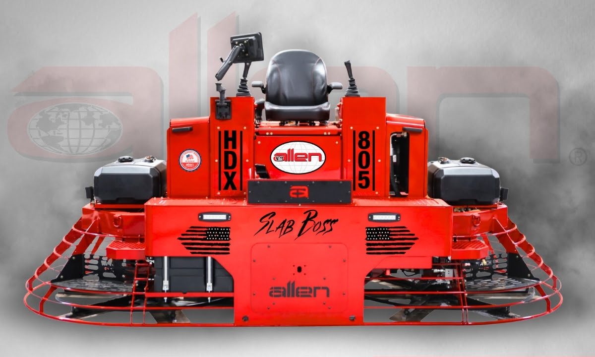 Allen Engineering Introduces the HDX805 “Slab Boss” Ride-On Trowel ...